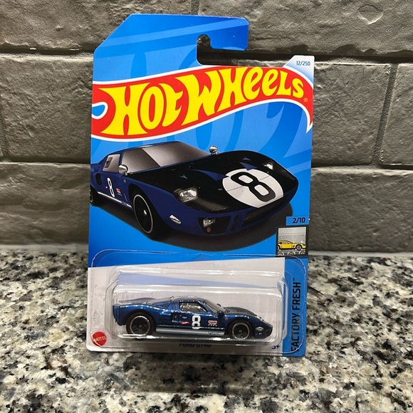 Mattel | Toys | Hot Wheels Ford Gt4 Toy Car Blue 64 Mattel | Poshmark